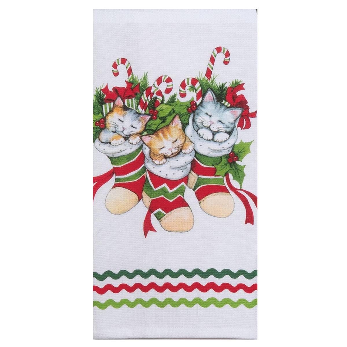 Click here for Kay Dee Meowy Christmas Stocking Kitchen Towel prices