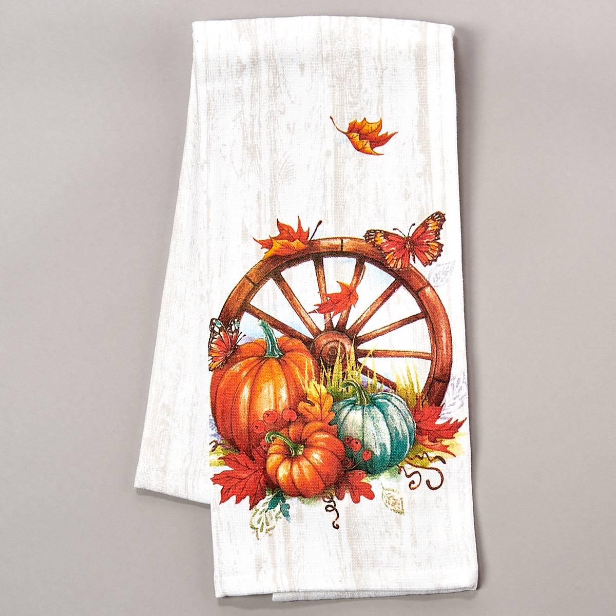 Click here for Autumn Days Pumpkin Wheel Dual-Purpose Kitchen Tow... prices