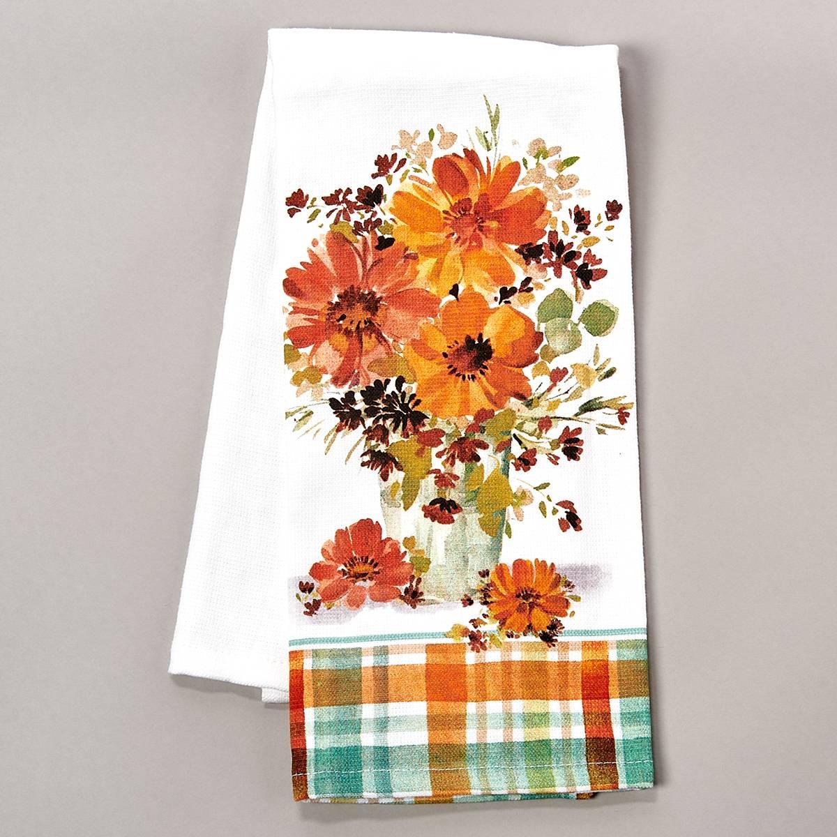 Click here for Autumn Joy Vase & Flowers Dual-Purpose Kitchen Tow... prices