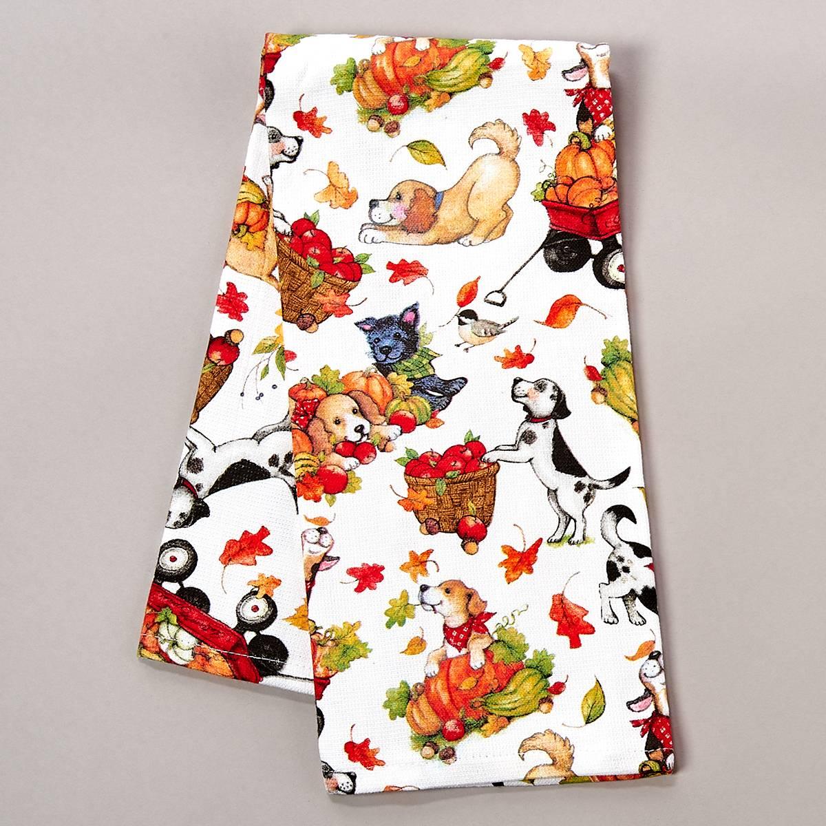 Click here for Fetching Fall Puppy Dual-Purpose Kitchen Towel prices
