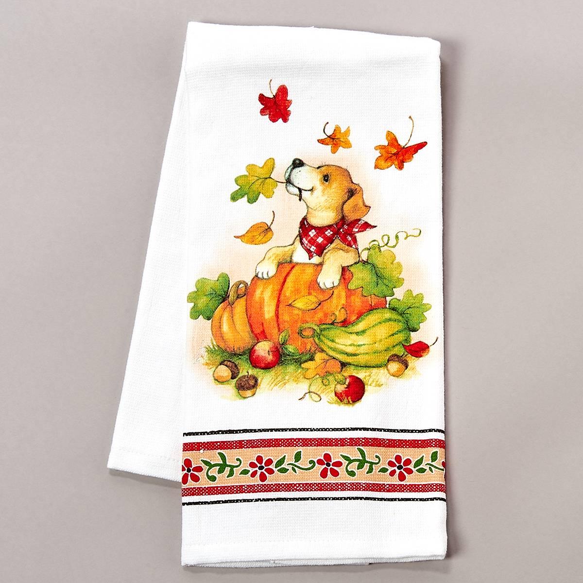 Click here for Fetching Fall Pumpkin Pup Dual-Purpose Kitchen Tow... prices