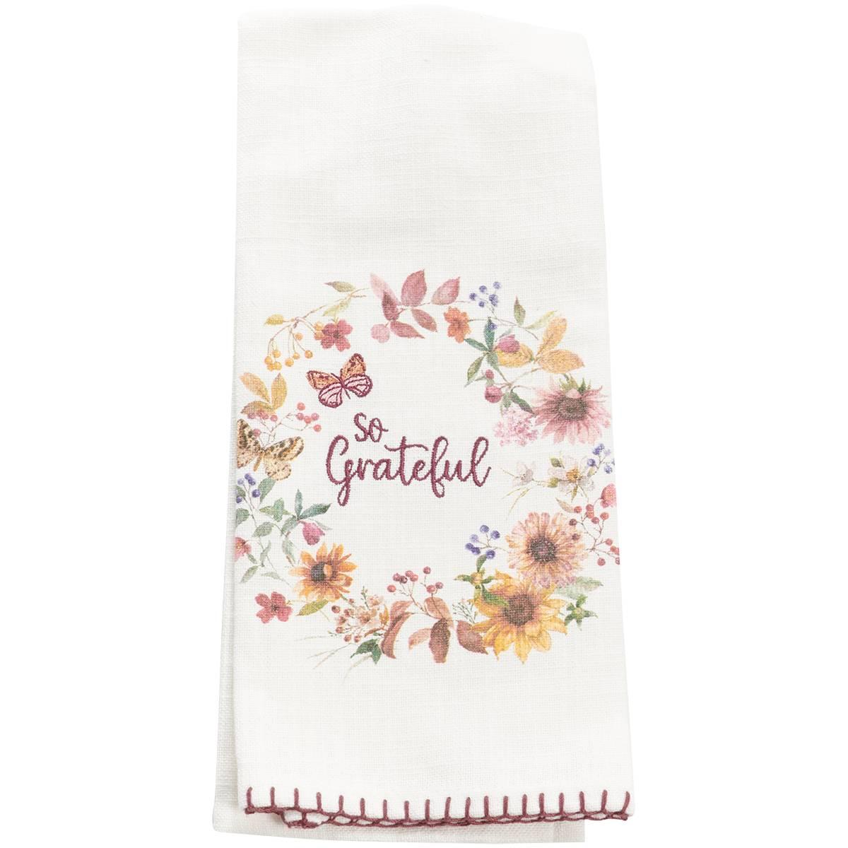 Click here for Kay Dee Designs Mulberry Bloom Embroidered Gratefu... prices