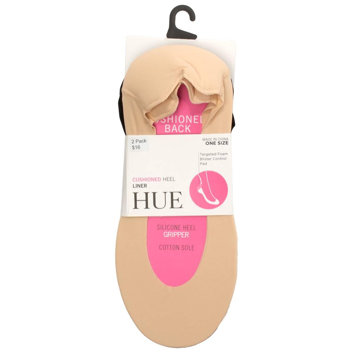 Click here for Womens HUE(R) 2pk. Heel Bliss Cushioned Liner Sock... prices