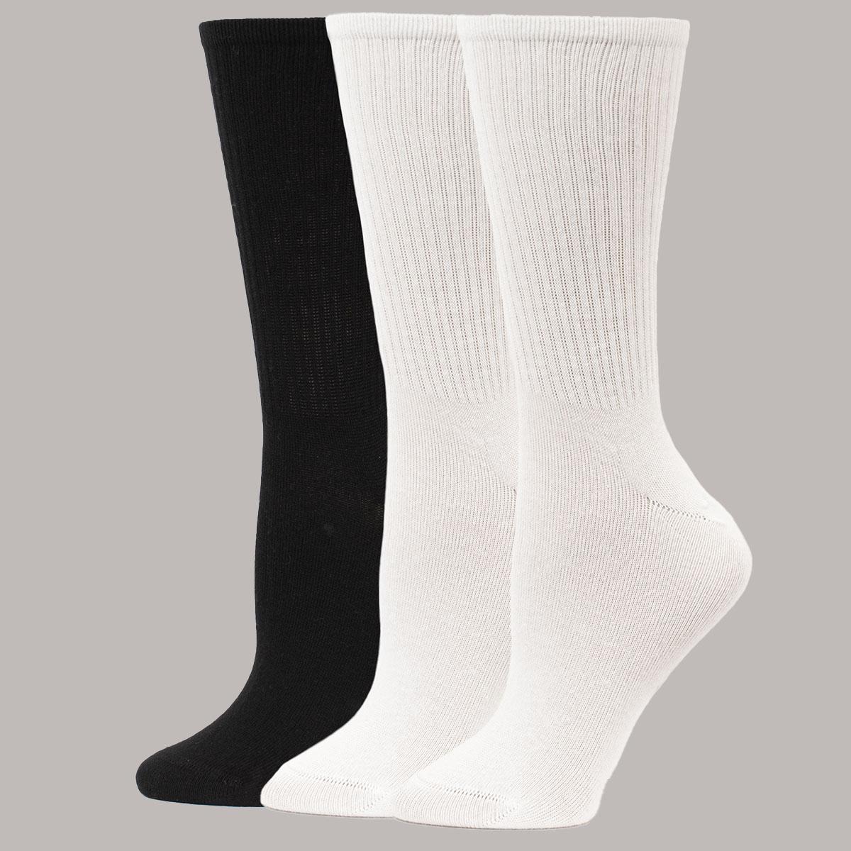 Click here for Womens HUE(R) 3pr. Must Have Crew Socks - White/Bl... prices