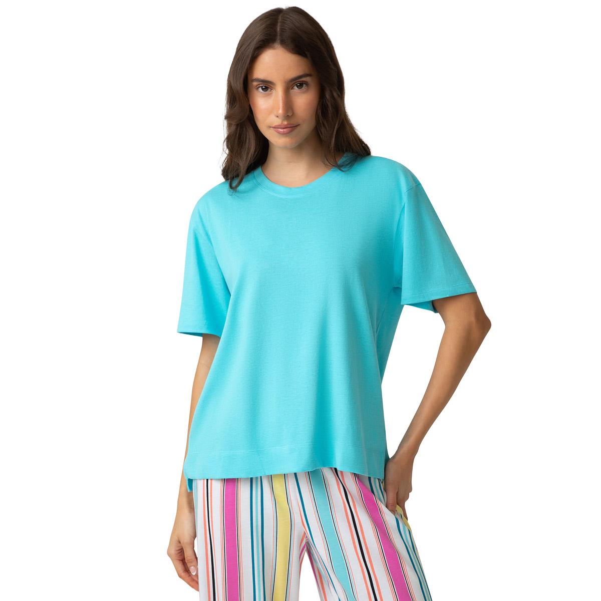 Click here for Plus Size HUE(R) Short Sleeve Cotton Candy Boxy Te... prices