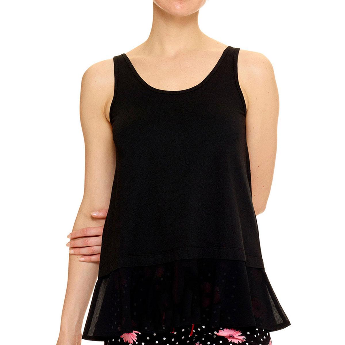 Click here for Plus Size HUE(R) Knit Flounce Hem Pajama Tank Top prices