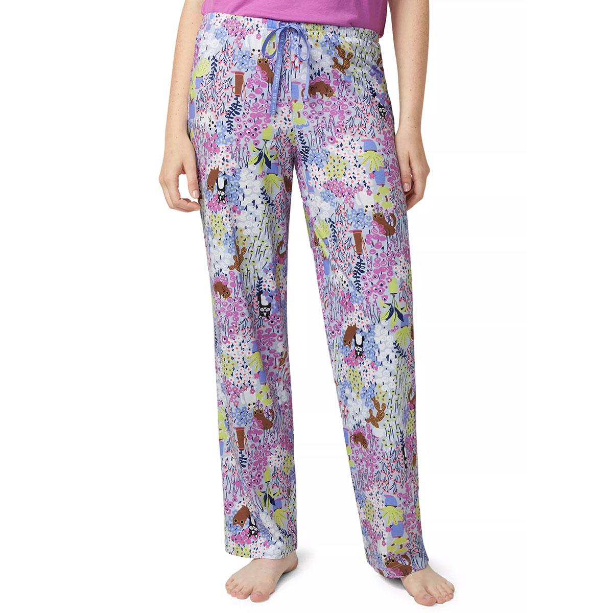 Hue Womens Printed Long Pajama Pants - Skyway