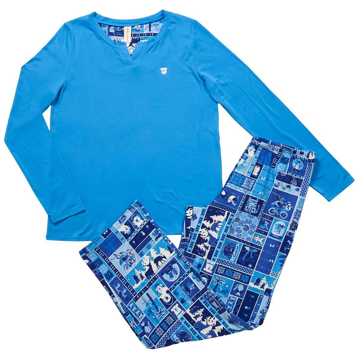 Click here for Womens HUE Holiday Patchwork Pajama Set prices