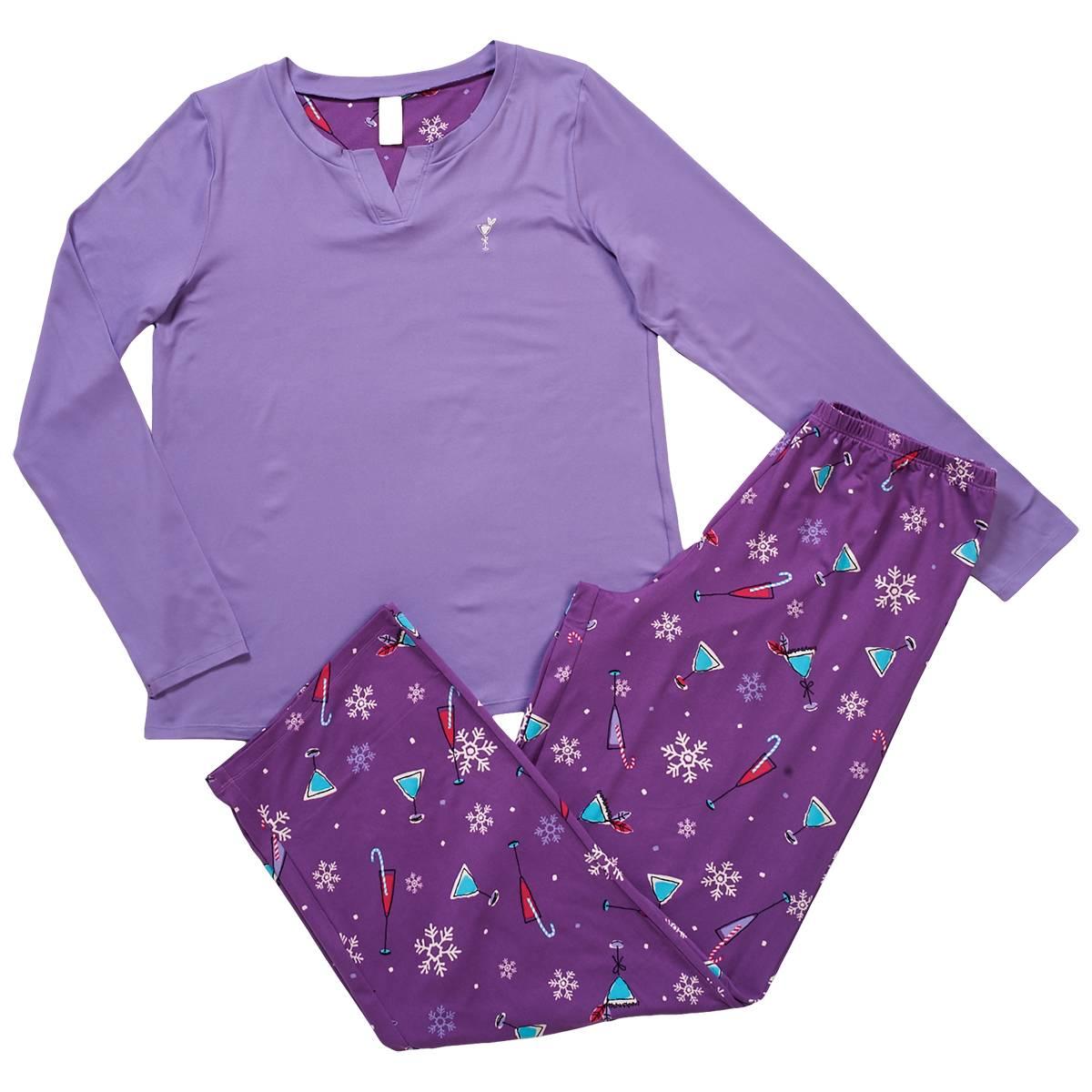 Click here for Womens HUE Snowflake and Drinks Pajama Set prices