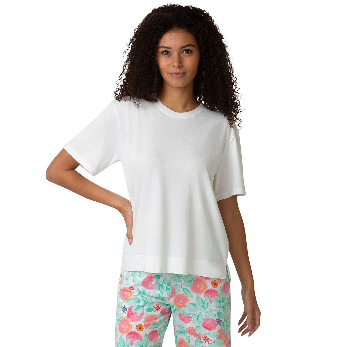 Click here for Womens HUE(R) Short Sleeve Cotton Candied Boxy Tee prices