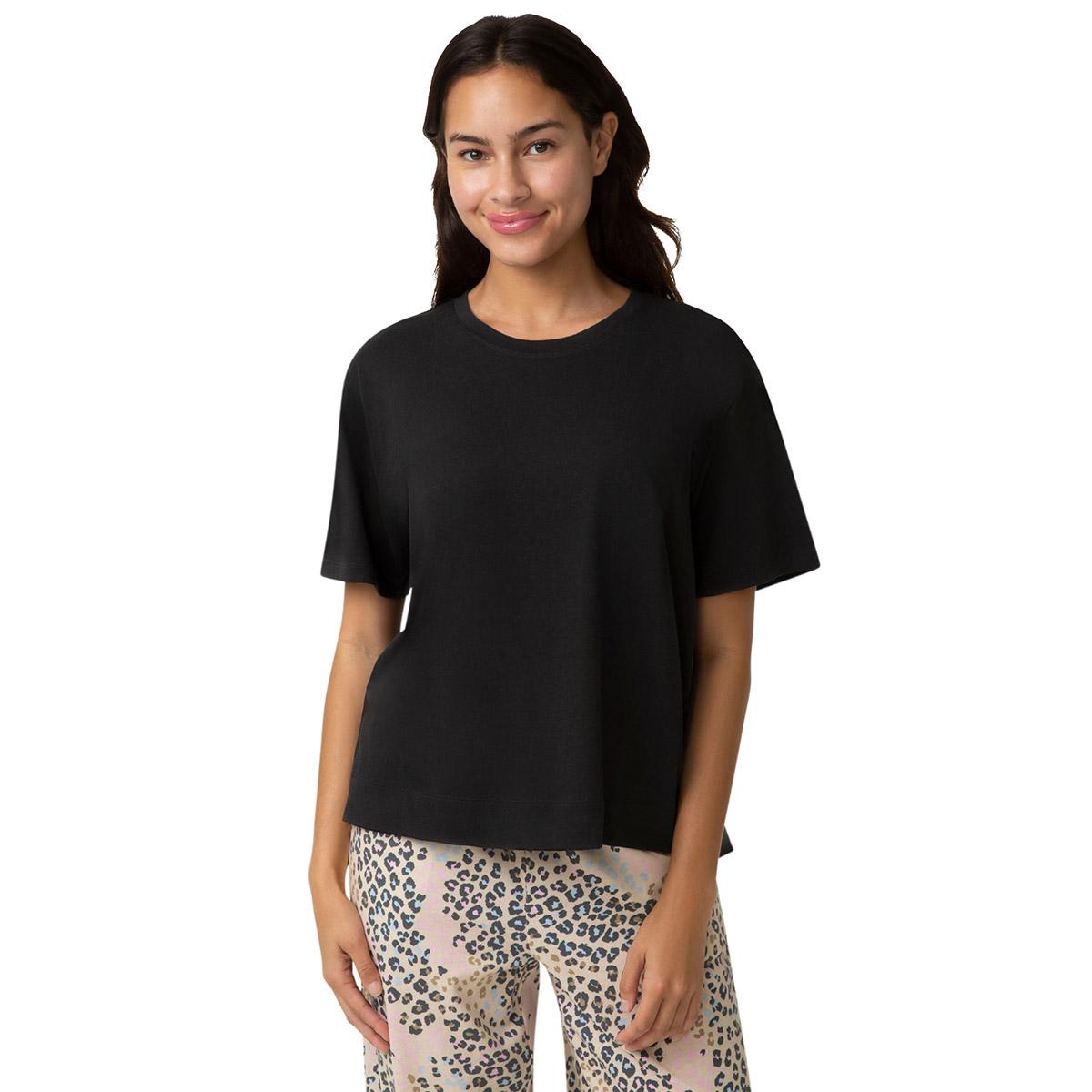 Click here for Plus Size HUE(R) Short Sleeve Cotton Candied Boxy... prices