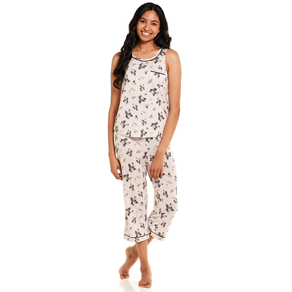 Click here for Womens Anne Klein Sleeveless Butterfly Capri Pajam... prices