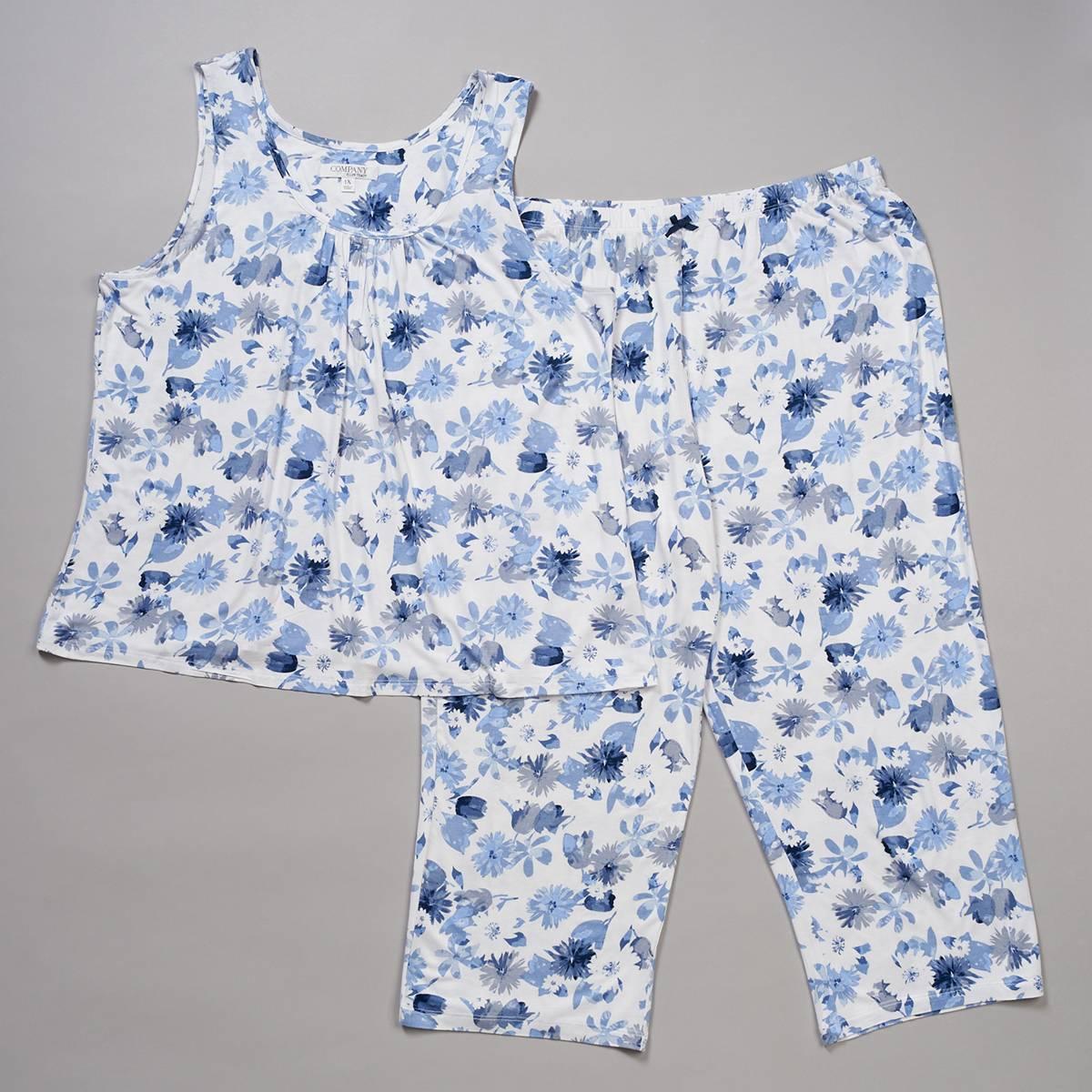 Click here for Plus Size Ellen Tracy Sleeveless Floral Capri Paja... prices