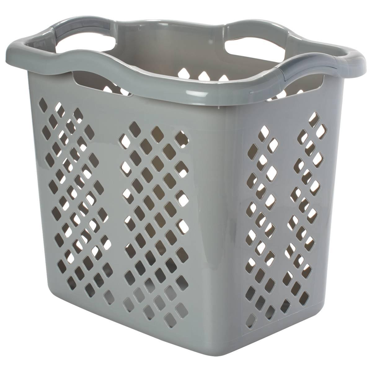Click here for 2BU Grey Laundry Basket With Handles prices