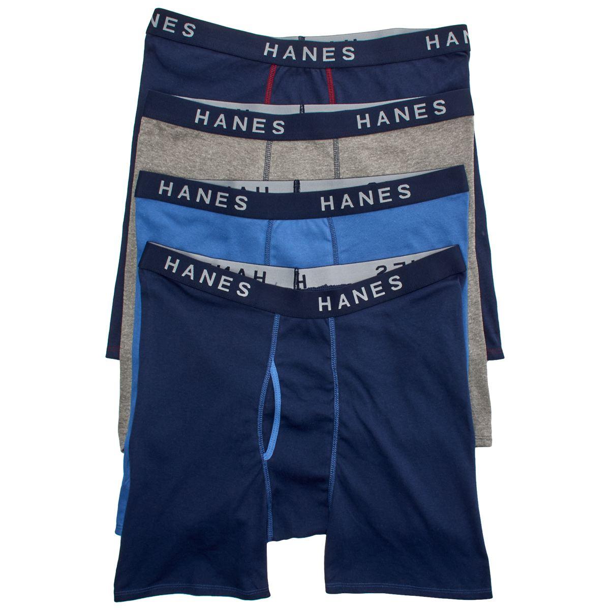 Click here for Mens Hanes(R) Ultimate 4pk. Core Boxer Brief - Blu... prices