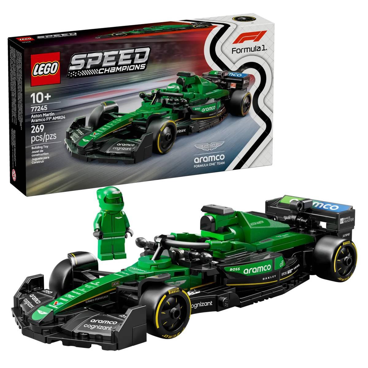Lego Speed Champions Aston Martin Aramco F1 AMR24 Race Car Building Toy 77245 - Multicolor