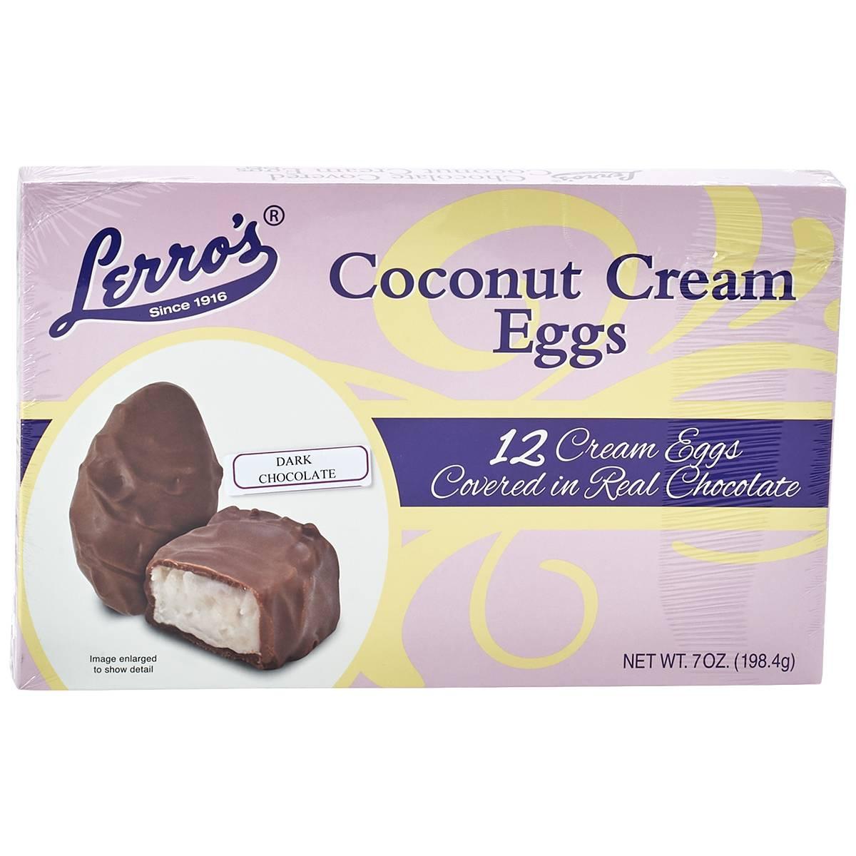 Click here for Lerros 12Ct 7 Oz Dark Chocolate Coconut Cream Eggs prices
