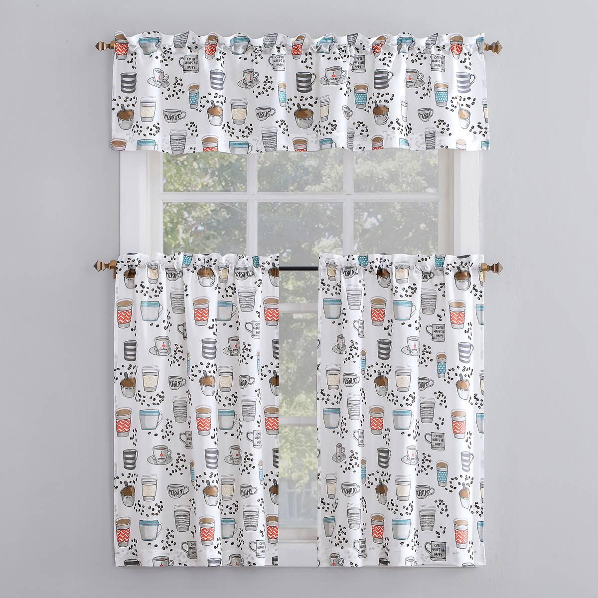 Click here for Morning Brew 3pc. Kitchen Curtains Tier Set with V... prices
