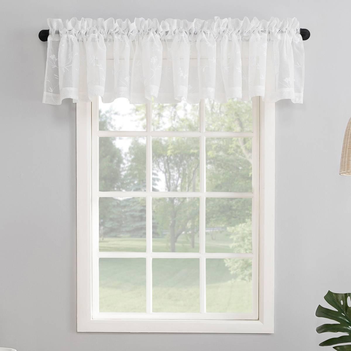Click here for Delia Sheer Embroidered Rod Pocket Valance prices