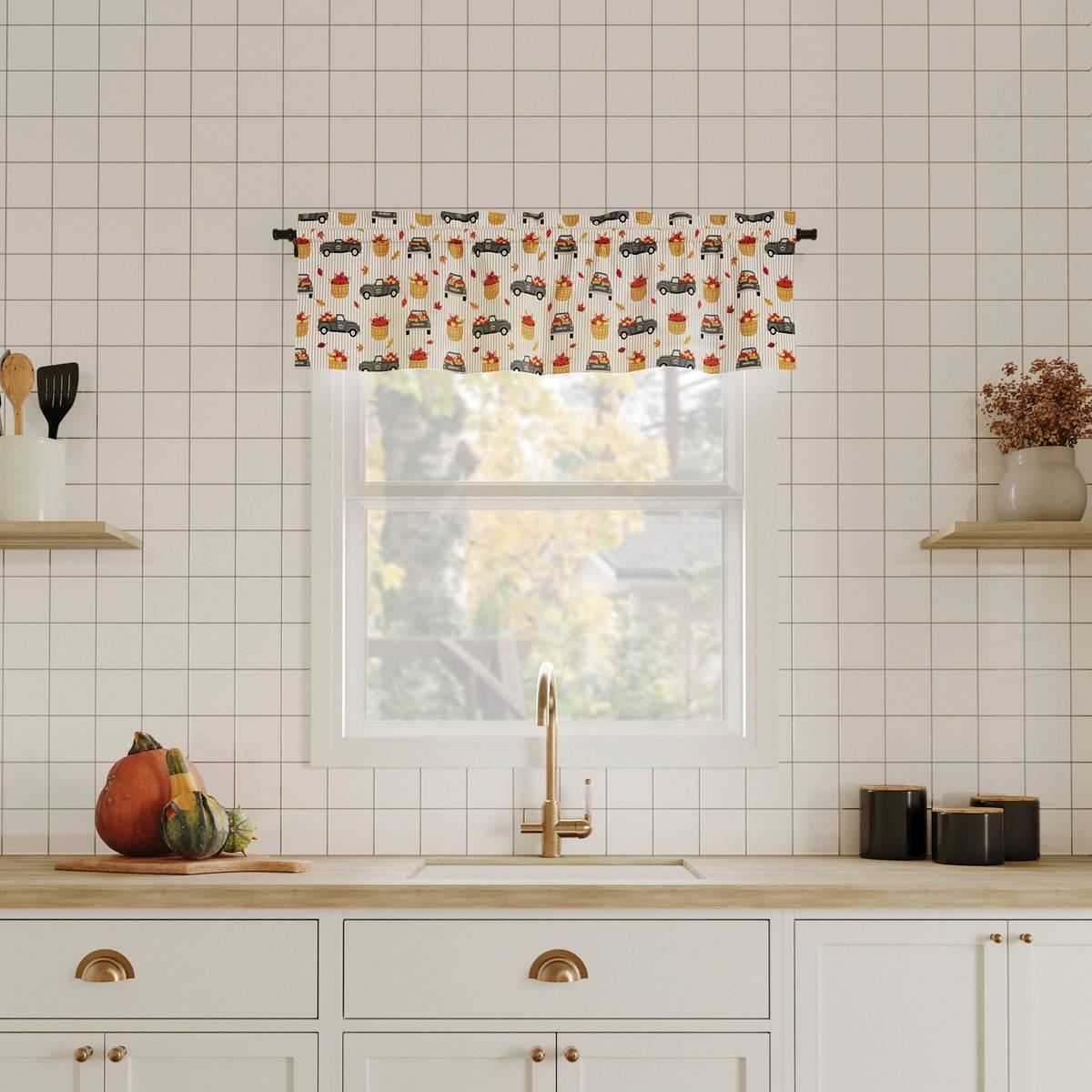 Click here for Farmers Market Fall Truck Print Valance prices