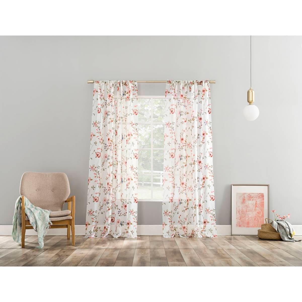 Click here for Jennifer Floral Crushed Sheer Panel Curtain prices