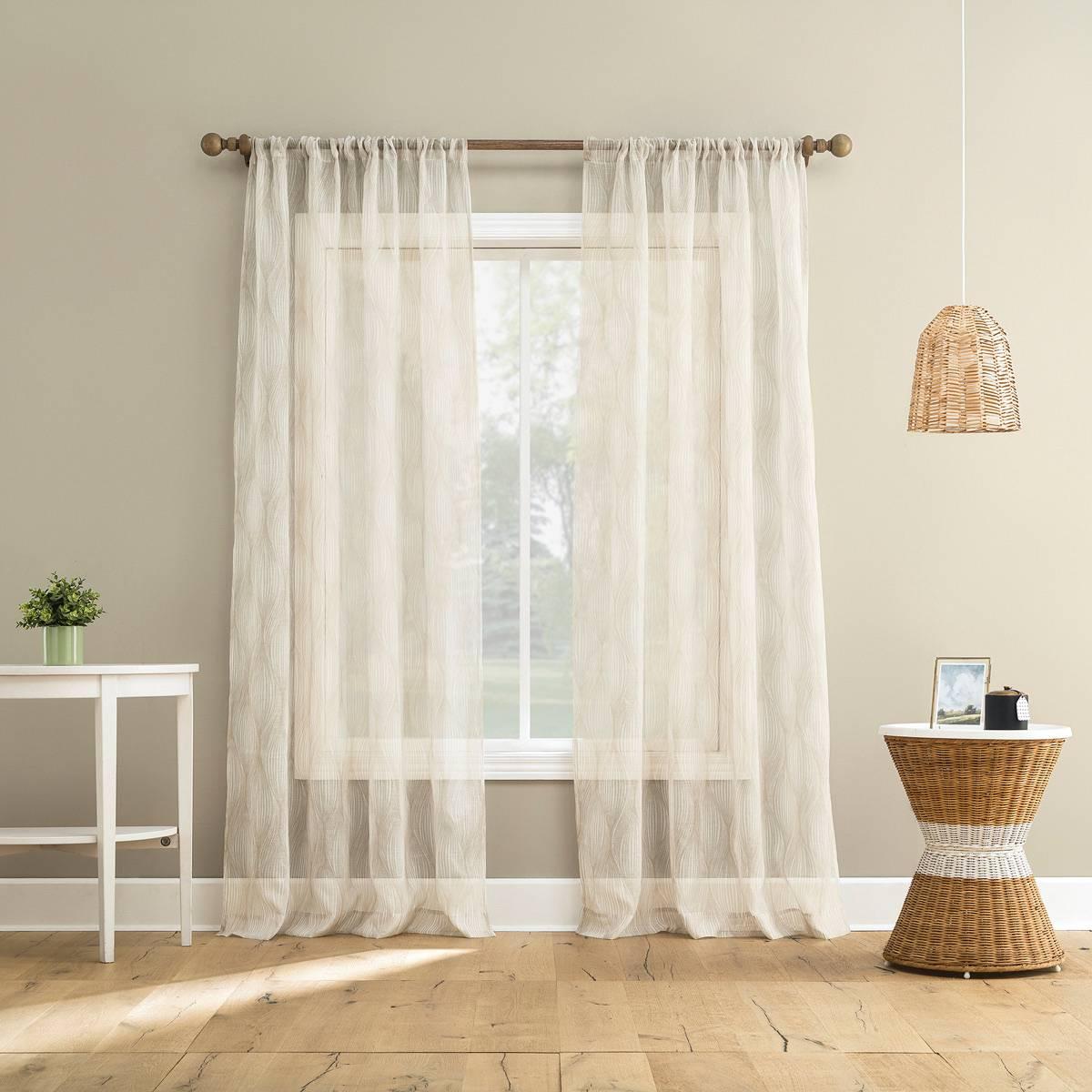 Click here for No 918 Loxley Geometric Sheer Panel Curtain prices