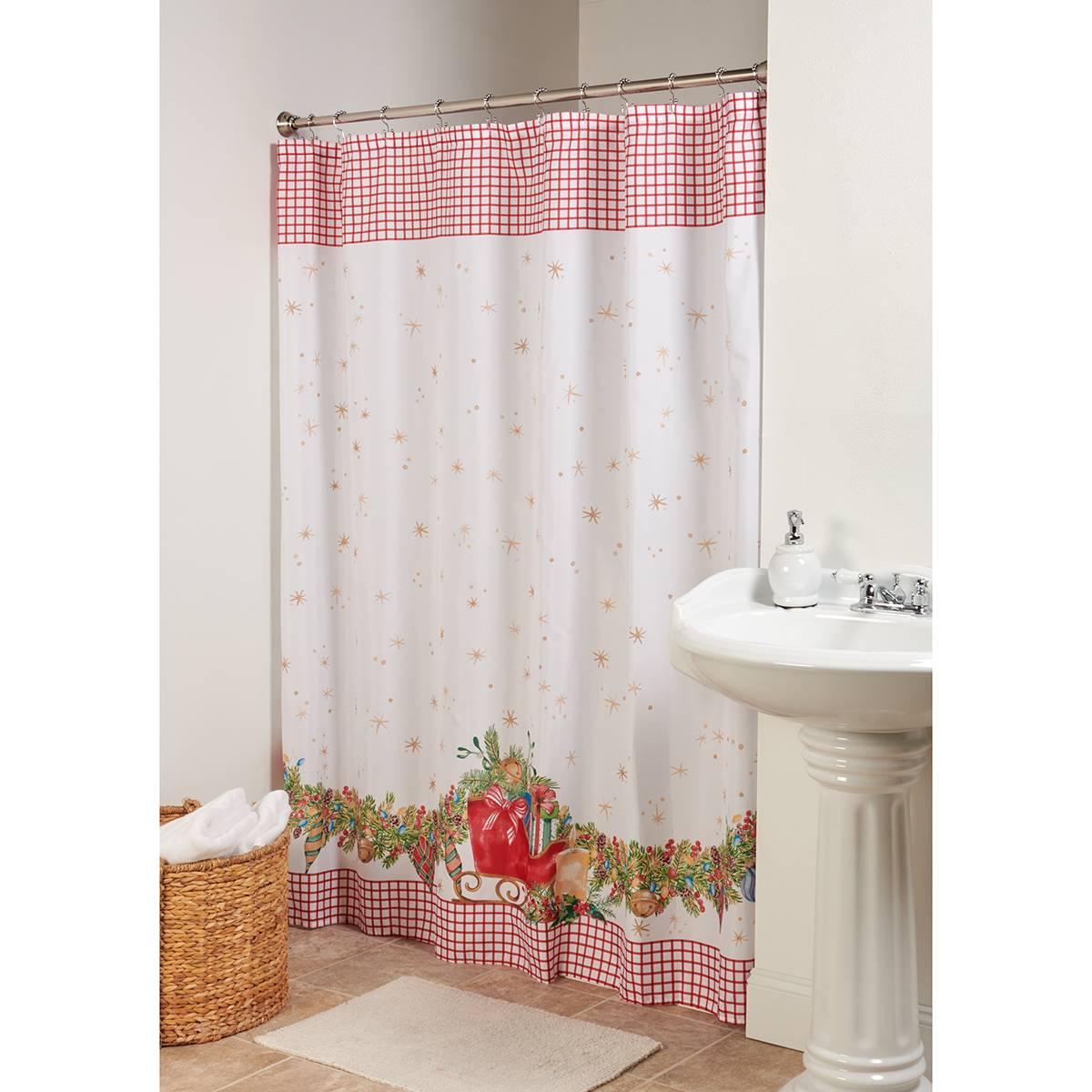 Click here for No. 918 Sleigh Ride Print Shower Curtain prices