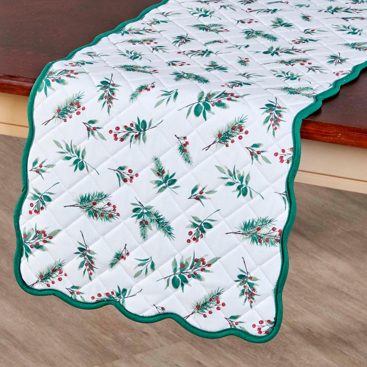 Click here for No. 918 Winter Forest ReversibleRunner w/ Scallope... prices