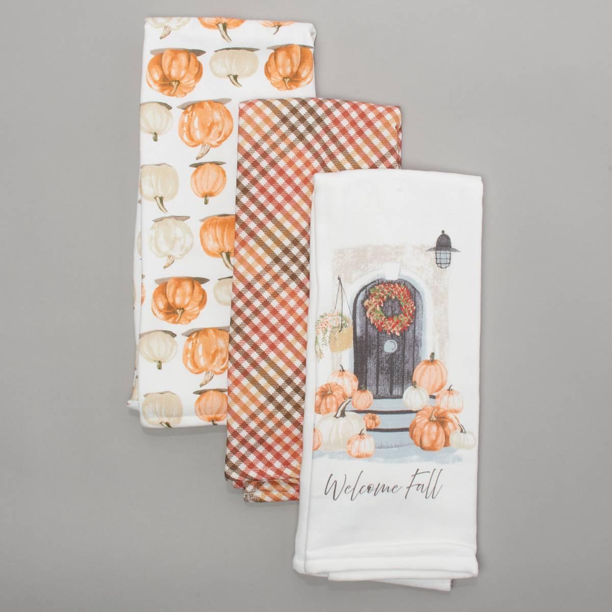 Click here for No. 918 Pumpkin Harvest 3pk. Kitchen Towels prices