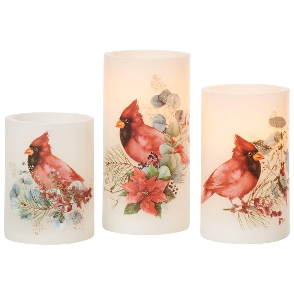 Click here for Fitz and Floyd LED Cardinal Pillar Candle Set prices