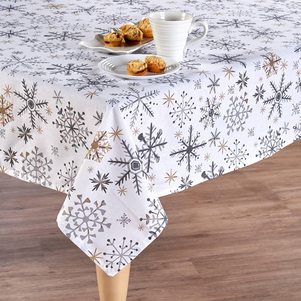 Click here for Cottage Classics(R) Snowflake Metallic Tablecloth prices
