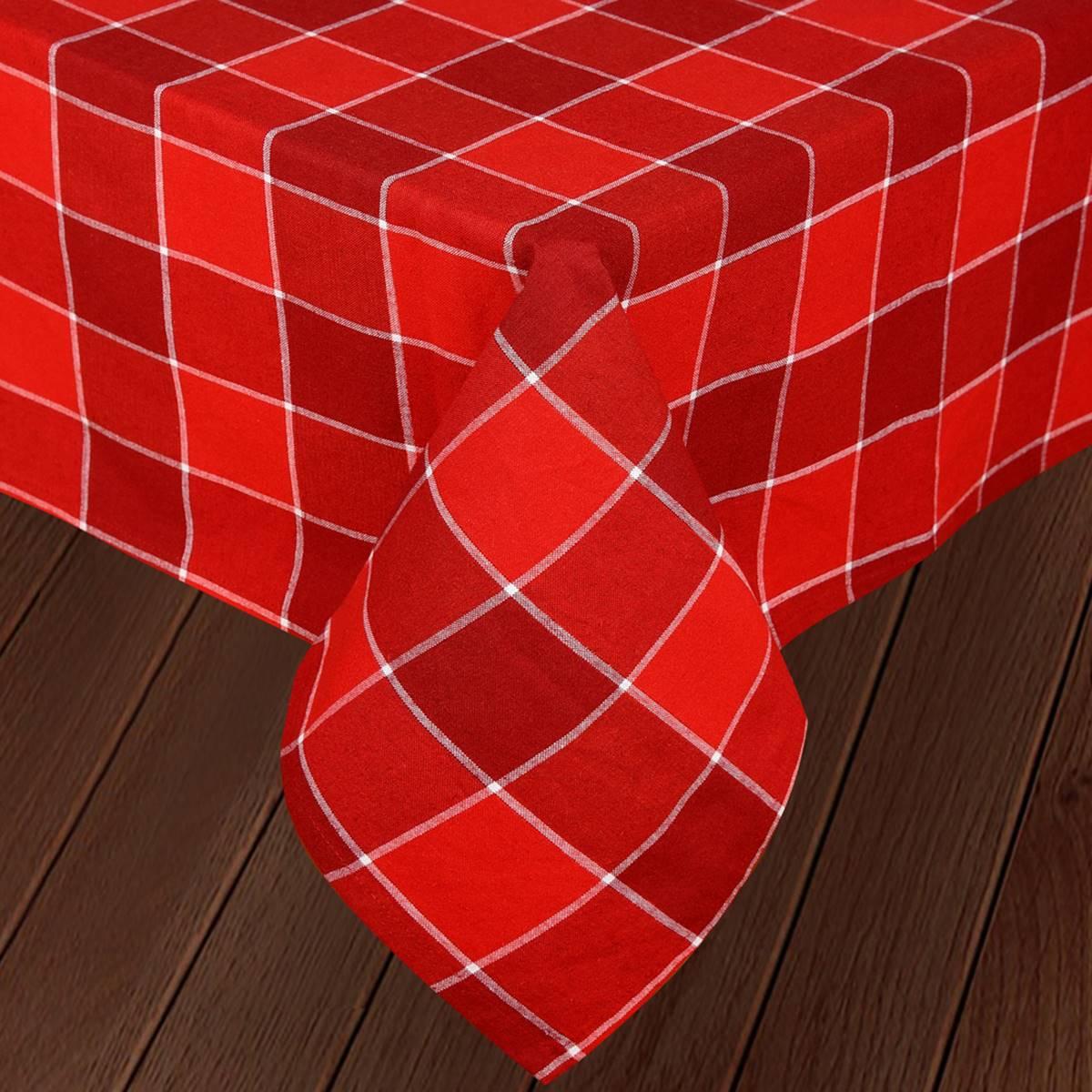 Click here for Lintex Linens Checkered Plaid Tablecloth - Red/Whi... prices