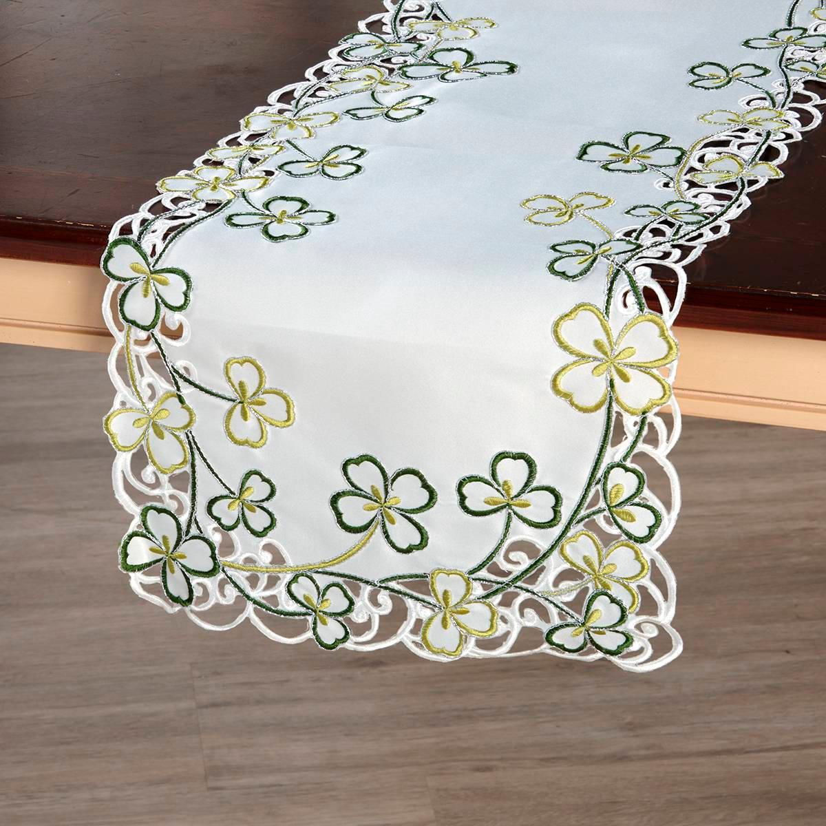 Click here for Lintex Linens Cut Out Clover Runner - 14x72 prices