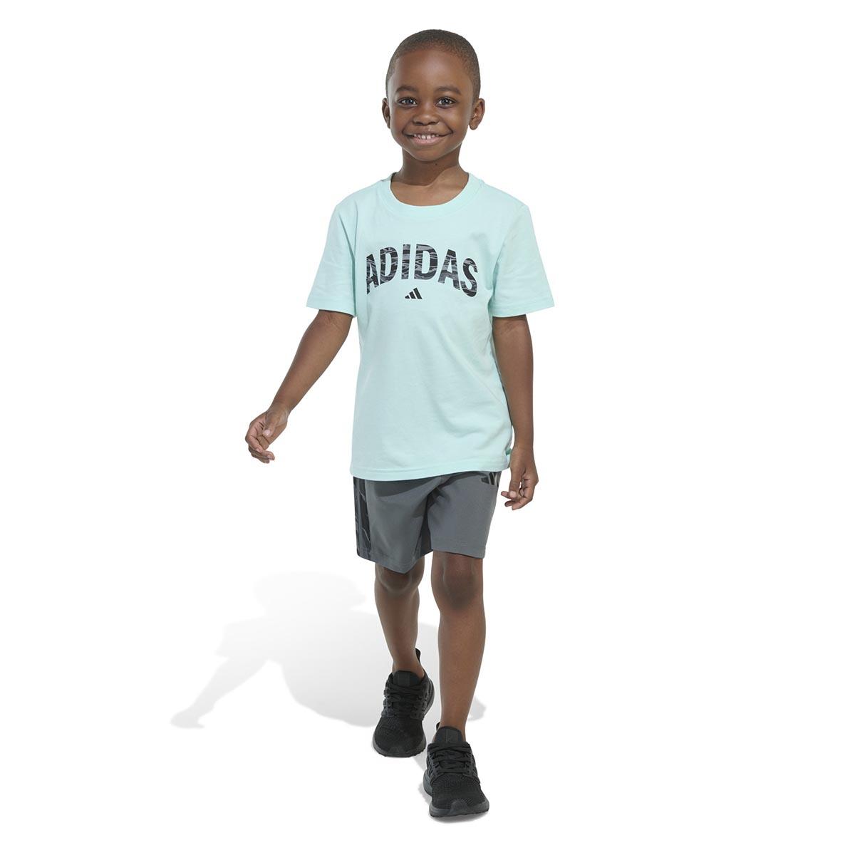 Click here for Boys (5-7) adidas(R) 2pc. Cotton Tee Camo 3 Stripe... prices