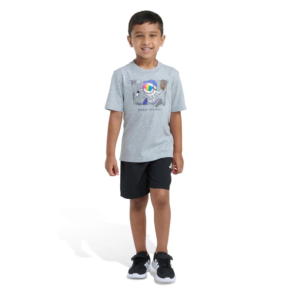 Click here for Boys (4-7) adidas(tm) Graphic Tee & Woven Short Se... prices