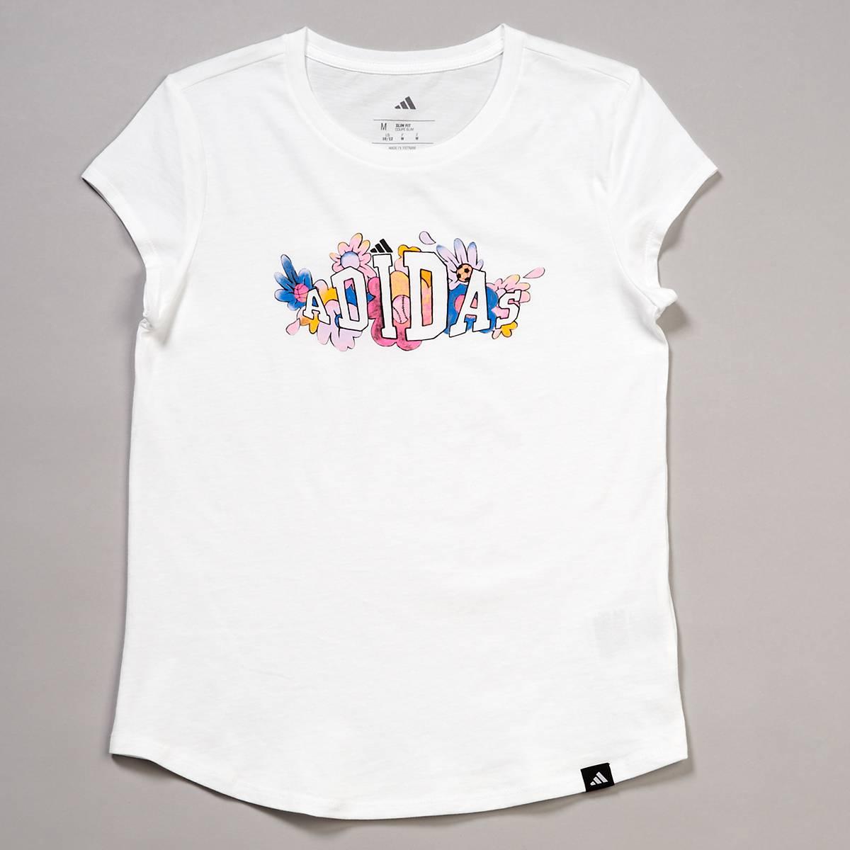 Click here for Girls (7-16) adidas(R) Sporty Floral Short Sleeve... prices