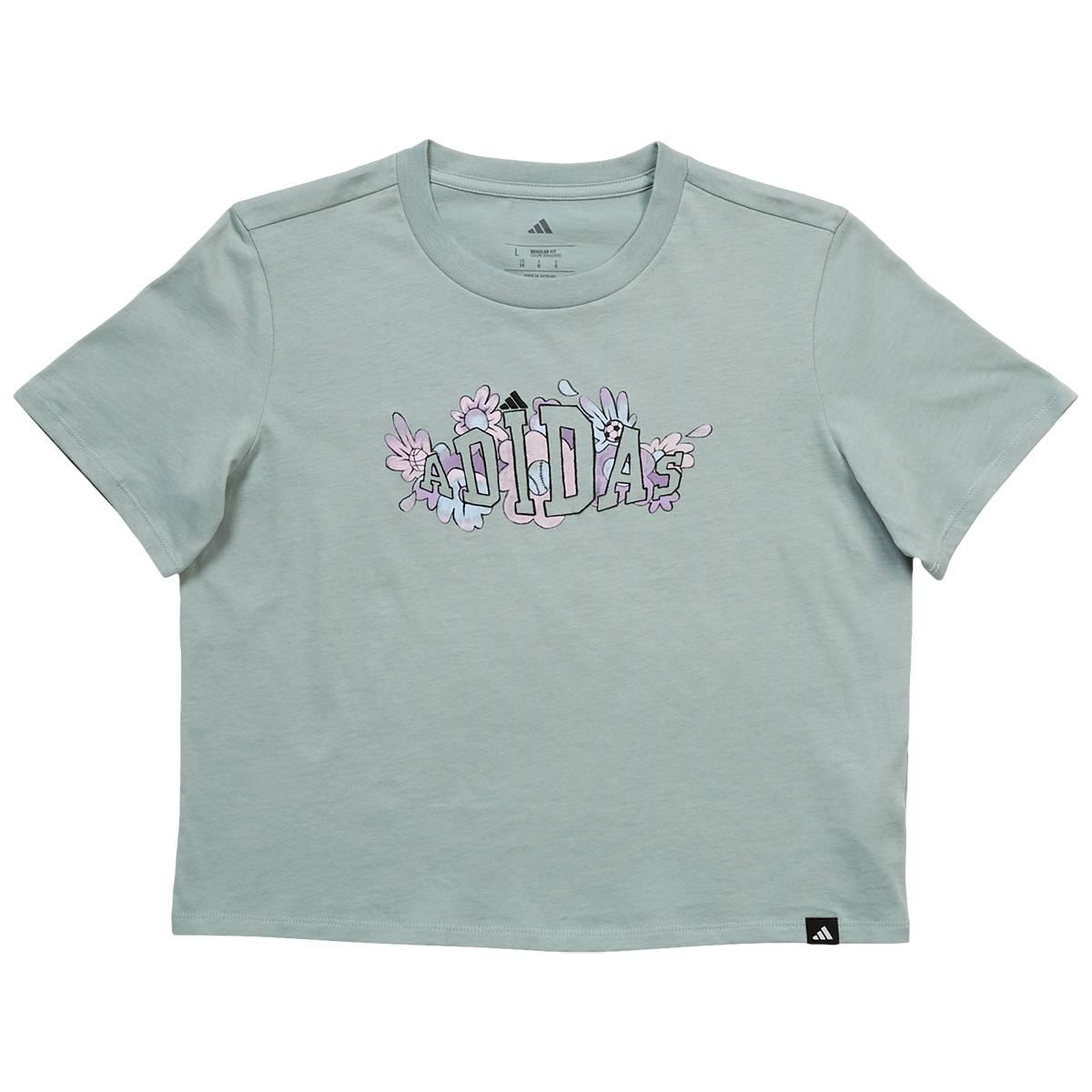 Click here for Girls (7-16) adidas(R) Floral Short Sleeve Graphic... prices