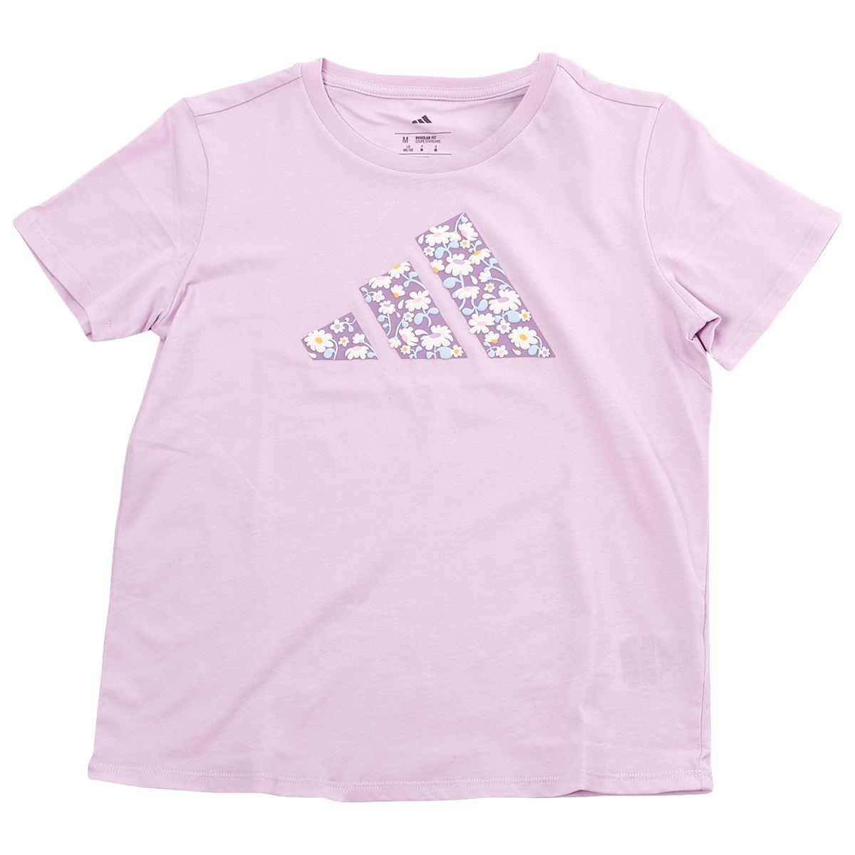Click here for Girls (7-16) adidas(R) Floral Logo Regular Fit Tee prices