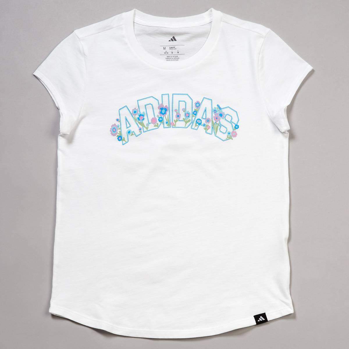 Click here for Girls (7-16) adidas(R) Floral Cap Sleeve Tee prices