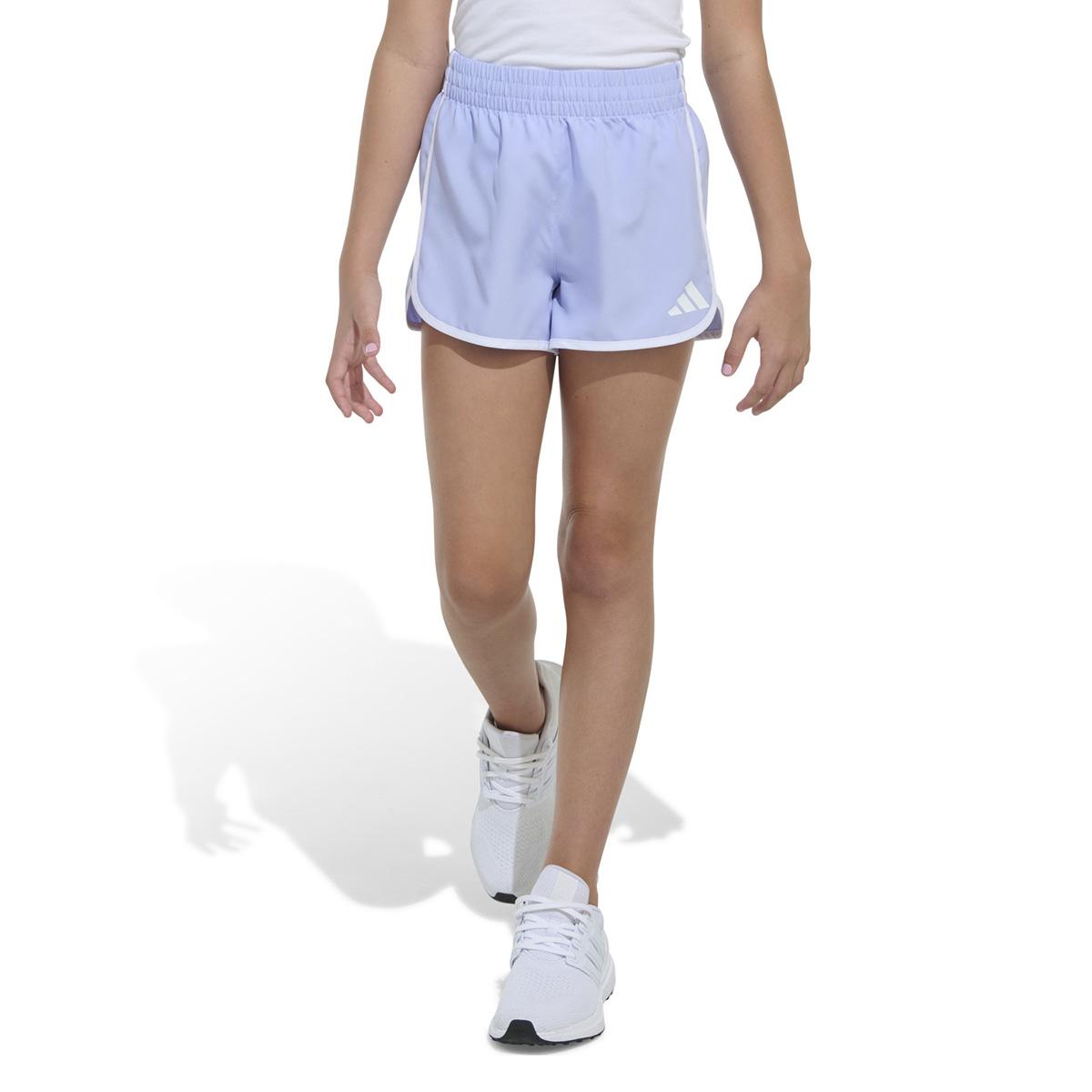 Click here for Girls (7-16) adidas(R) Woven Pacer Shorts with Con... prices