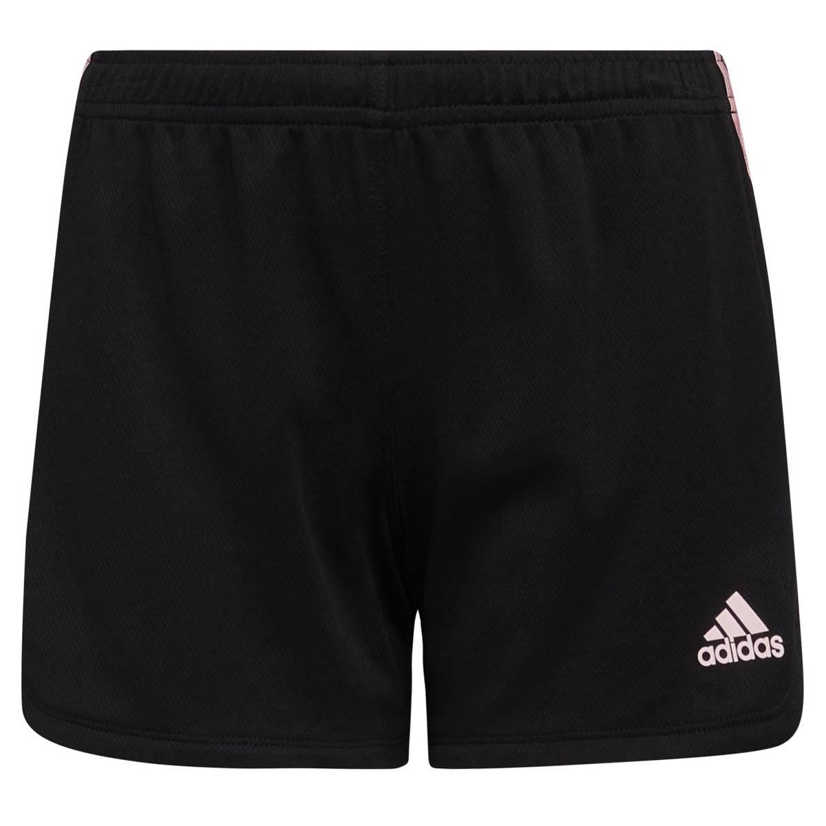 Click here for Girls (7-16) adidas(R) 3-Stripe Mesh Shorts - Blac... prices