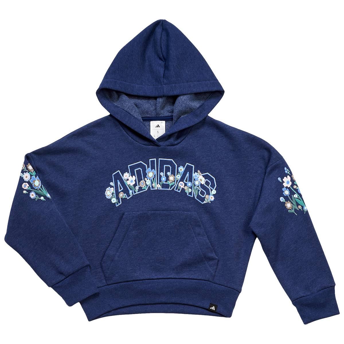 Click here for Girls (7-16) adidas(R) Puffy Florals Loose Fit Hoo... prices