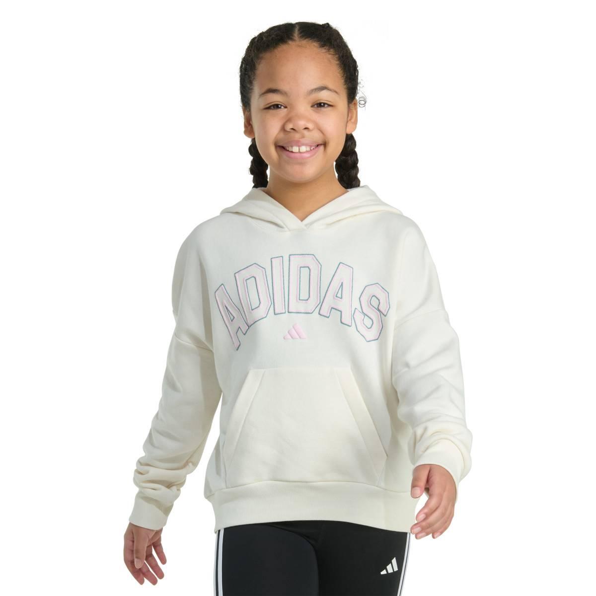 Click here for Girls (7-16) adidas(R) Solid Arched Text Kangaroo... prices