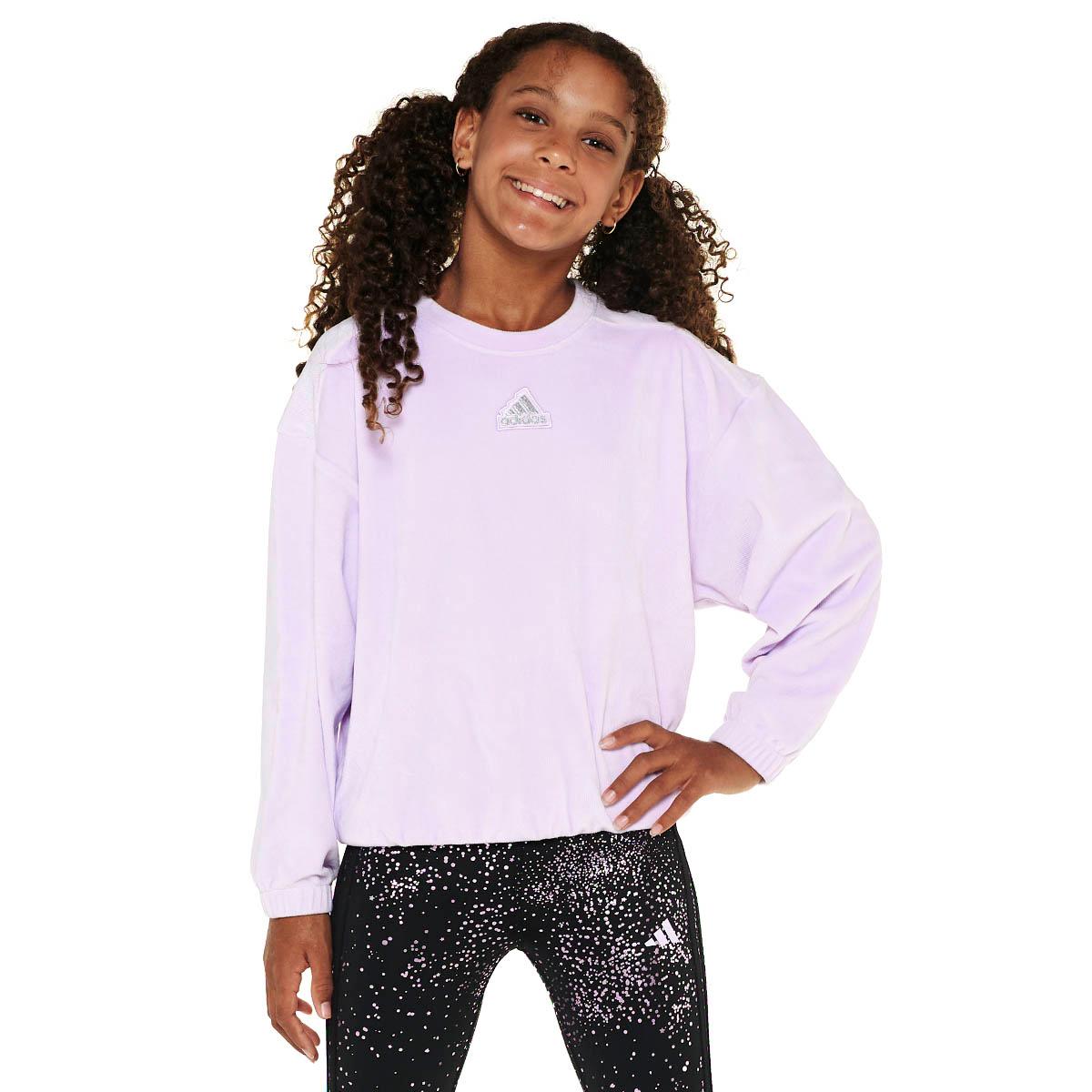 Click here for Girls (7-16) adidas(R) Oversized Velour Crew Neck... prices