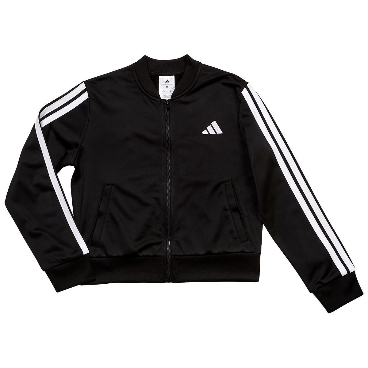 Click here for Girls (7-16) adidas(R) Essential Tricot Bomber Jac... prices