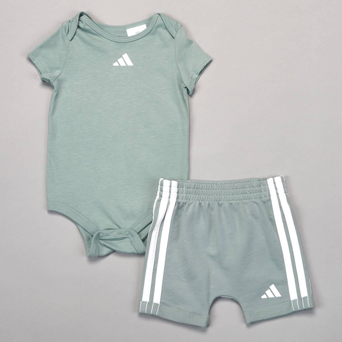Click here for Baby Boy (3-9M) adidas 2pc. Adidas Bodysuit & Shor... prices