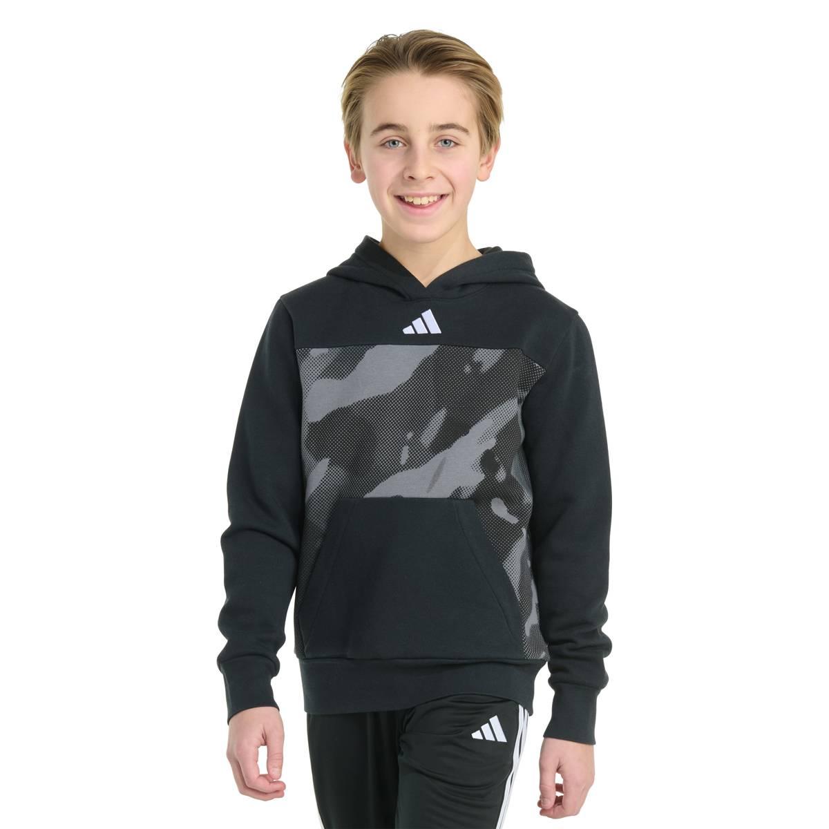 Boys (8-20) adidas(R) Camo Color Block Half Hoodie