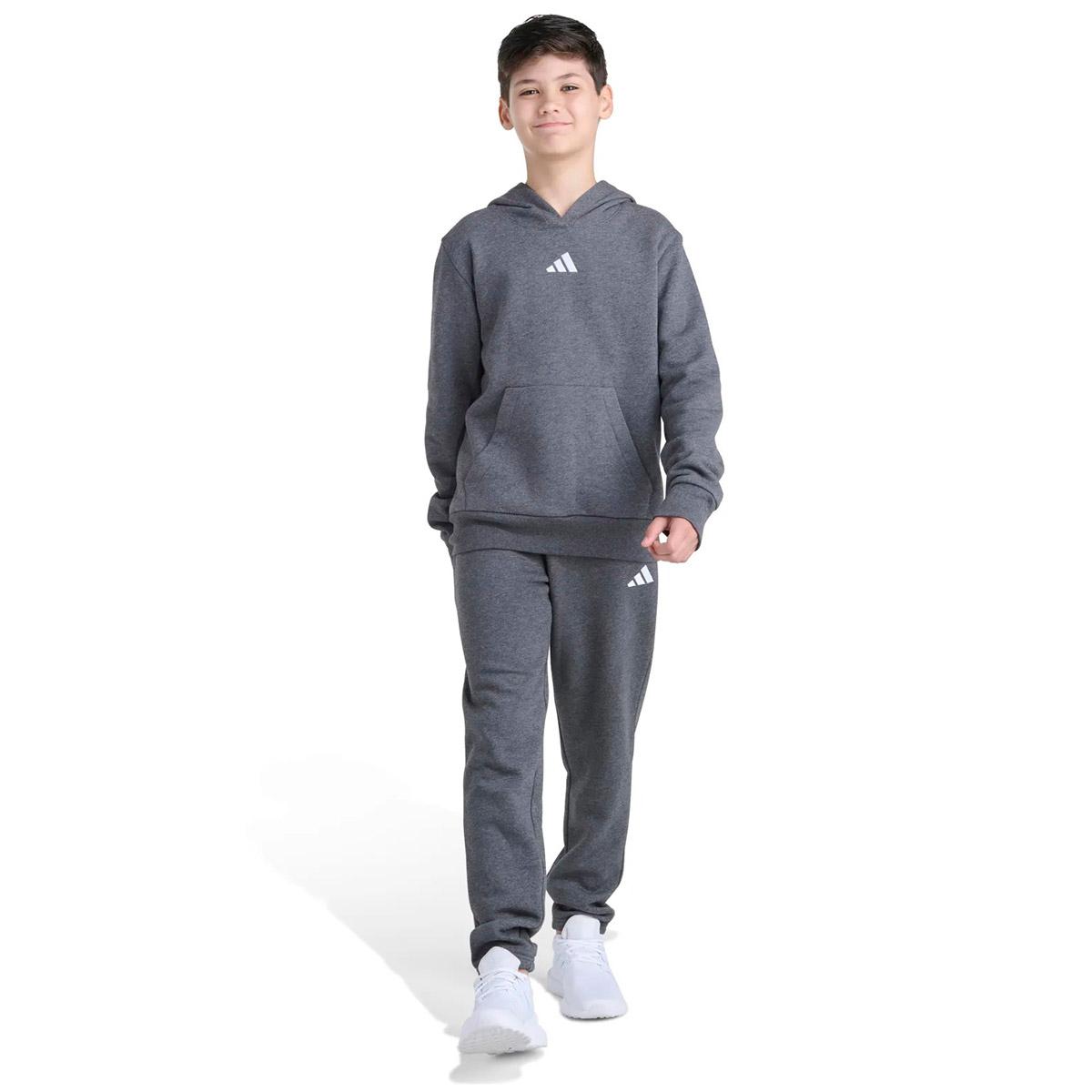 Boys (8-20) adidas(R) Small Logo Pullover Hoodie & Joggers Set