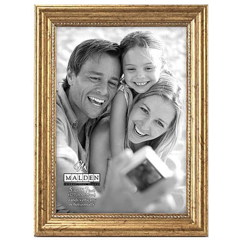 Click here for Malden Gold Bead Wood Picture Frame - 5x7 prices