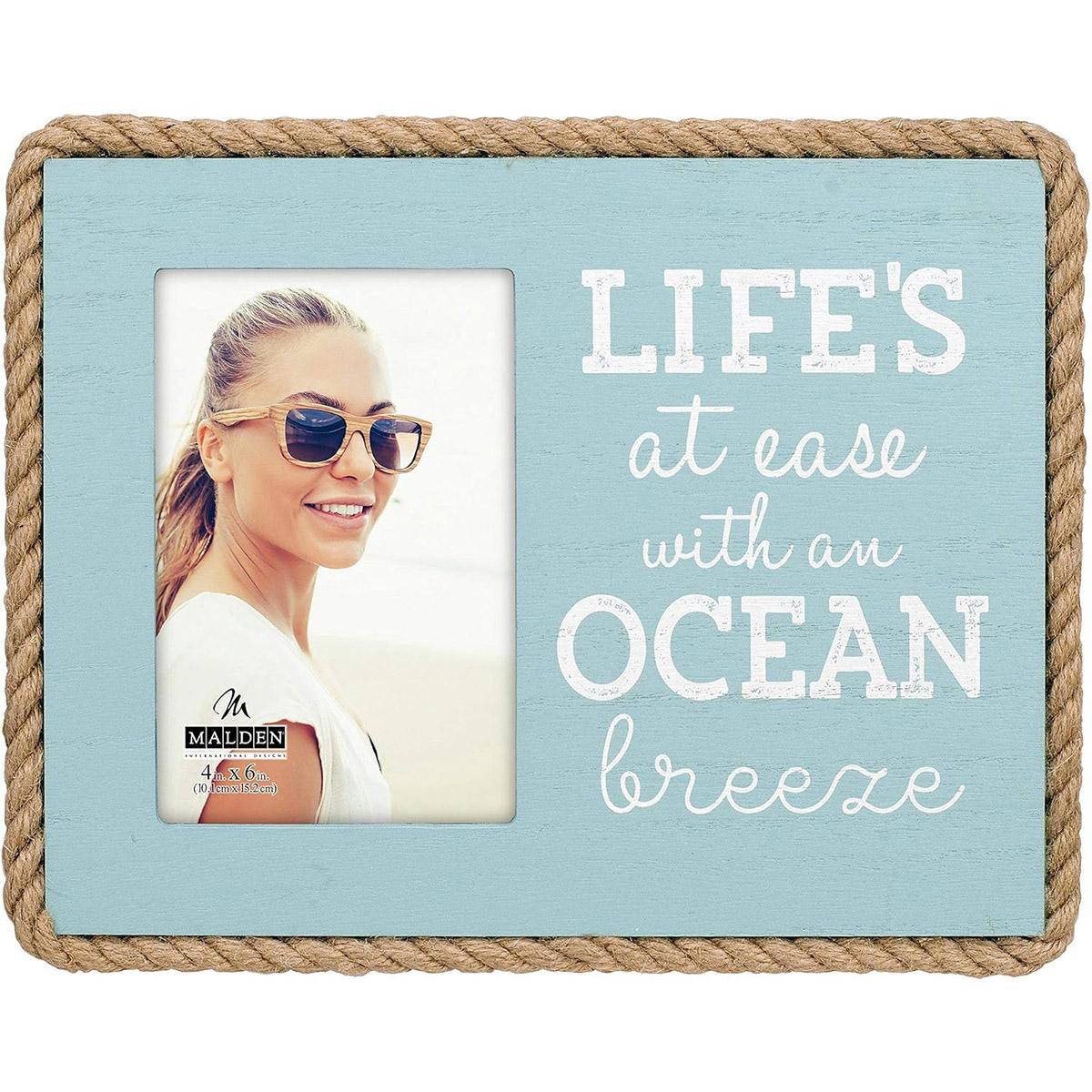 Click here for Malden Lifes at Ease Rope Border Frame - 4x6 prices